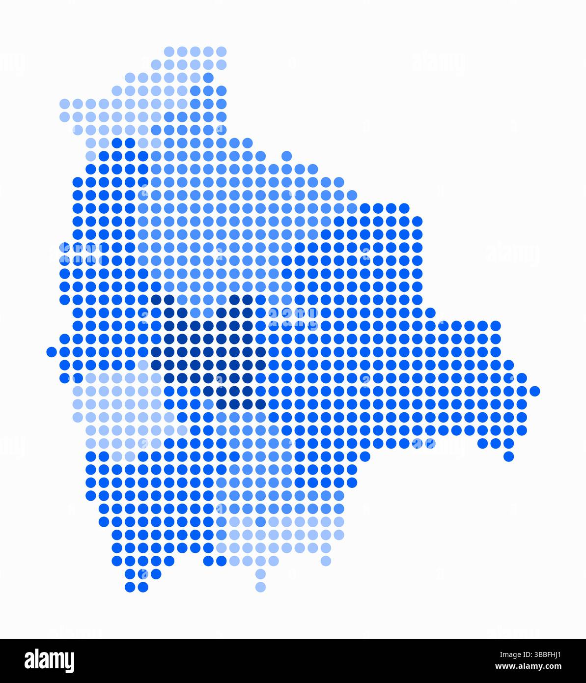 Bolivia dotted map. Digital style map of the country on white ...
