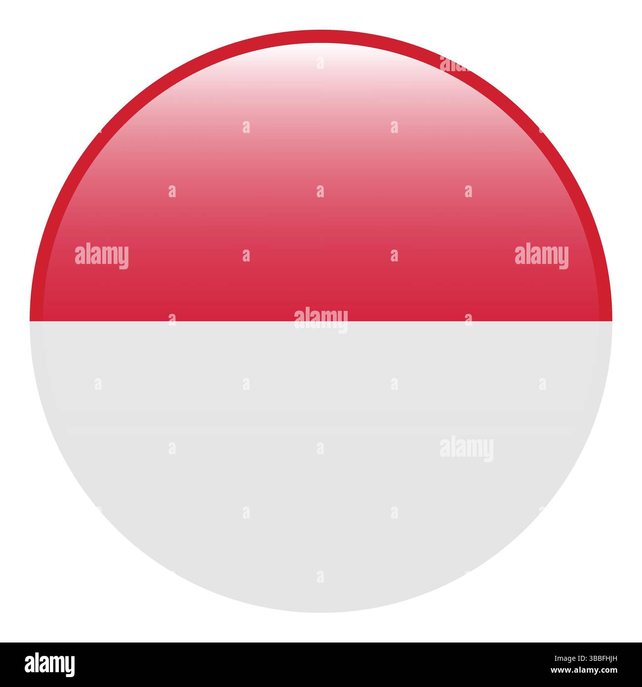 Flag of Monaco. Monaco circle flag 3d logo icon computer vector ...