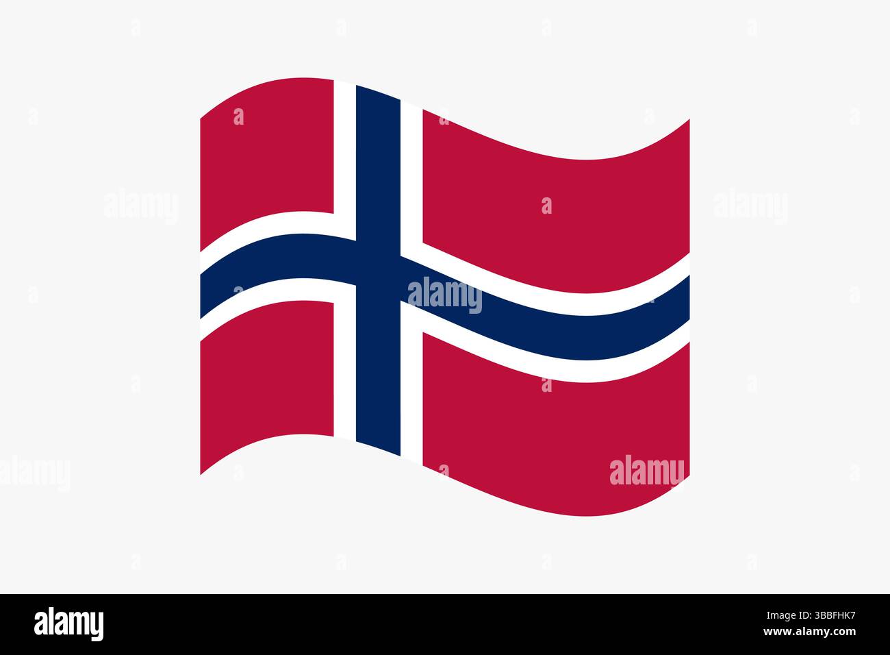 Flag of Norway. Norway wavy flag digital vector illustration ...