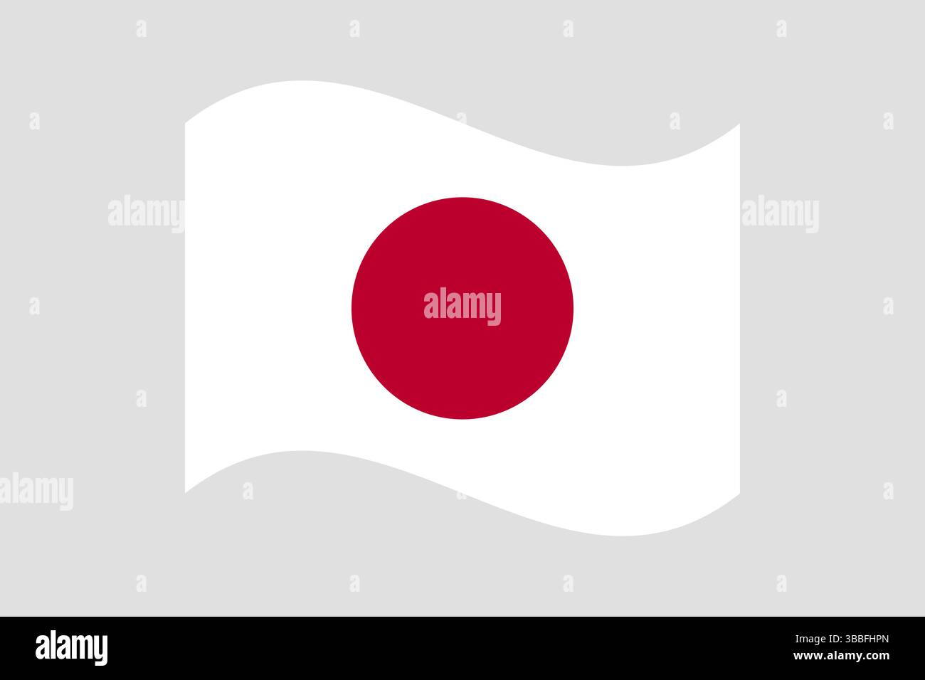 Flag of Japan. Japan wavy flag digital vector illustration. Fluttering flag Stock Vector Image ...