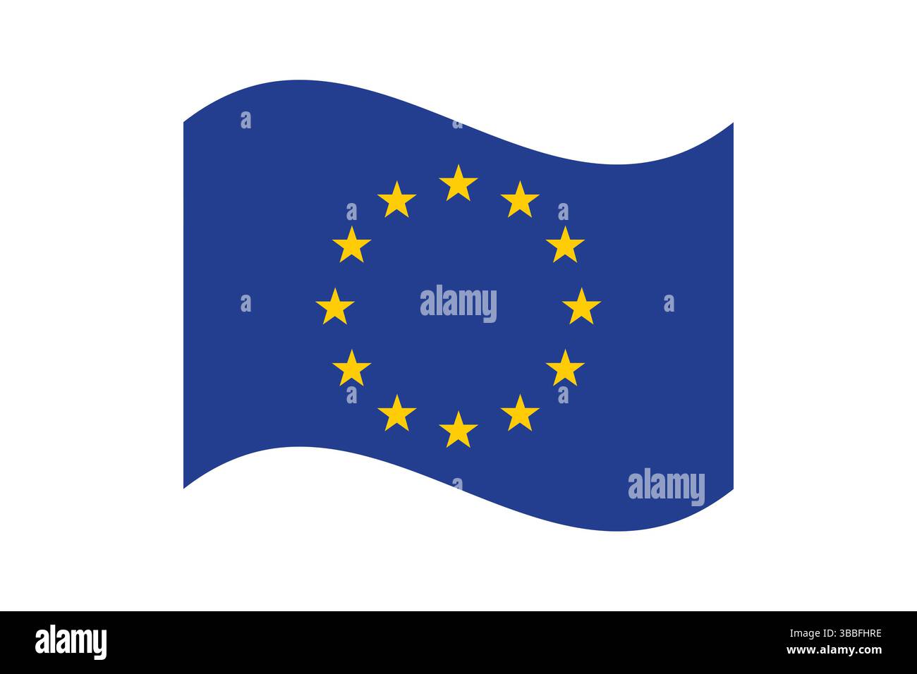 Flag of European Union. EU flag. European Union wavy flag digital ...