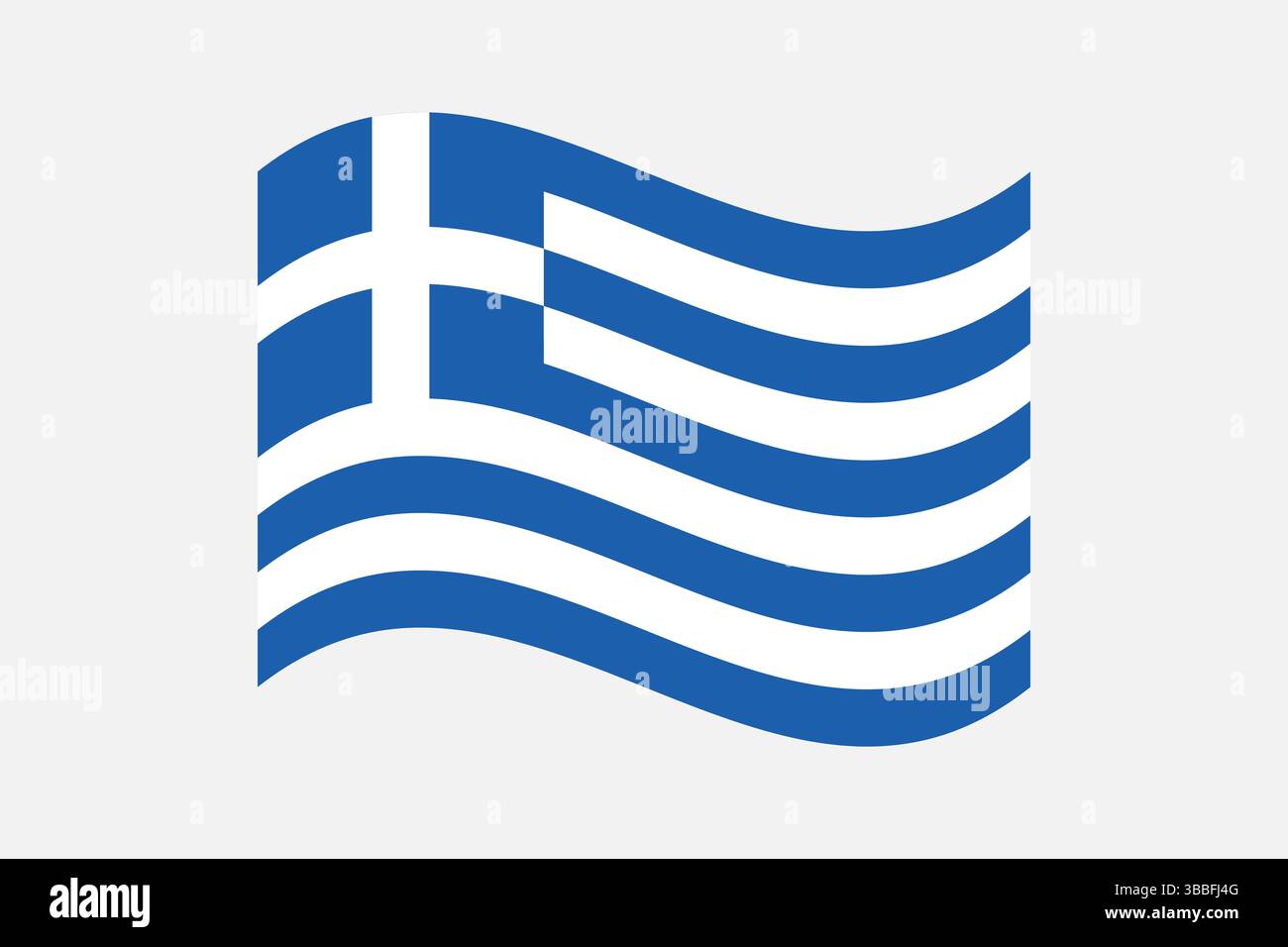 Flag of Greece. Greece wavy flag digital vector illustration ...