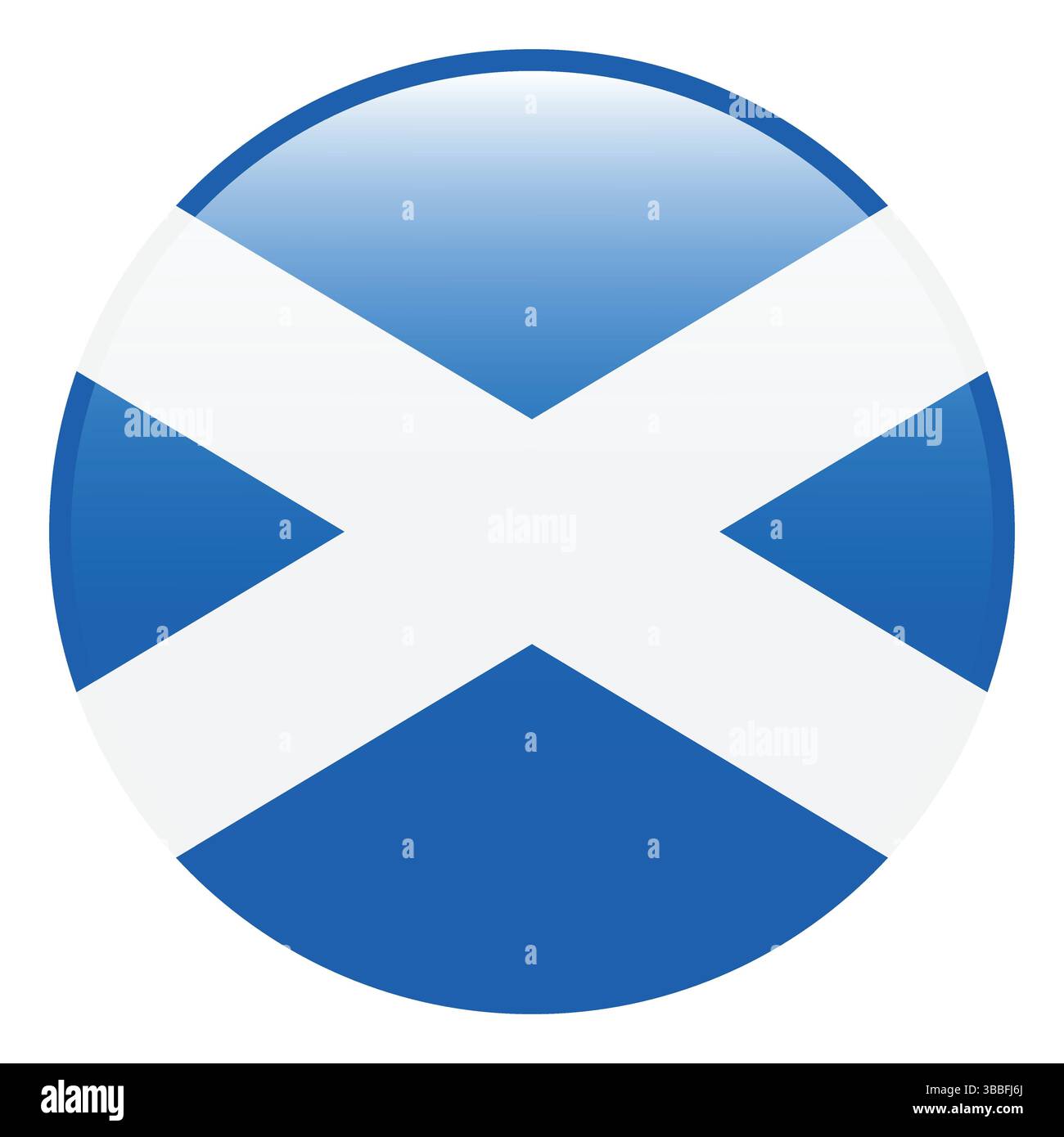 Flag of Scotland. Scotland circle flag 3d logo icon computer vector ...