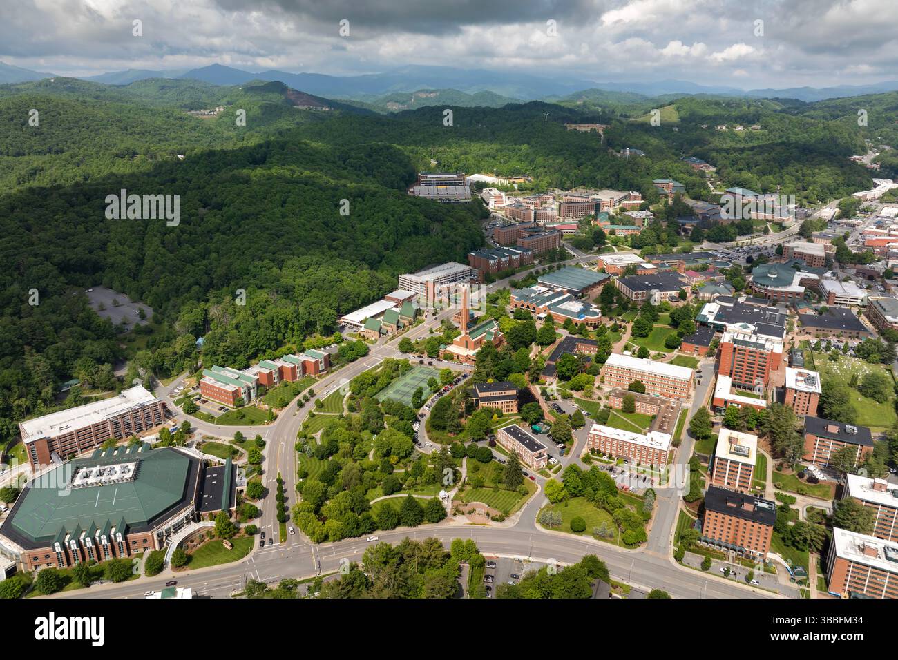 Historic American architecture of Boone, old historical town in North ...