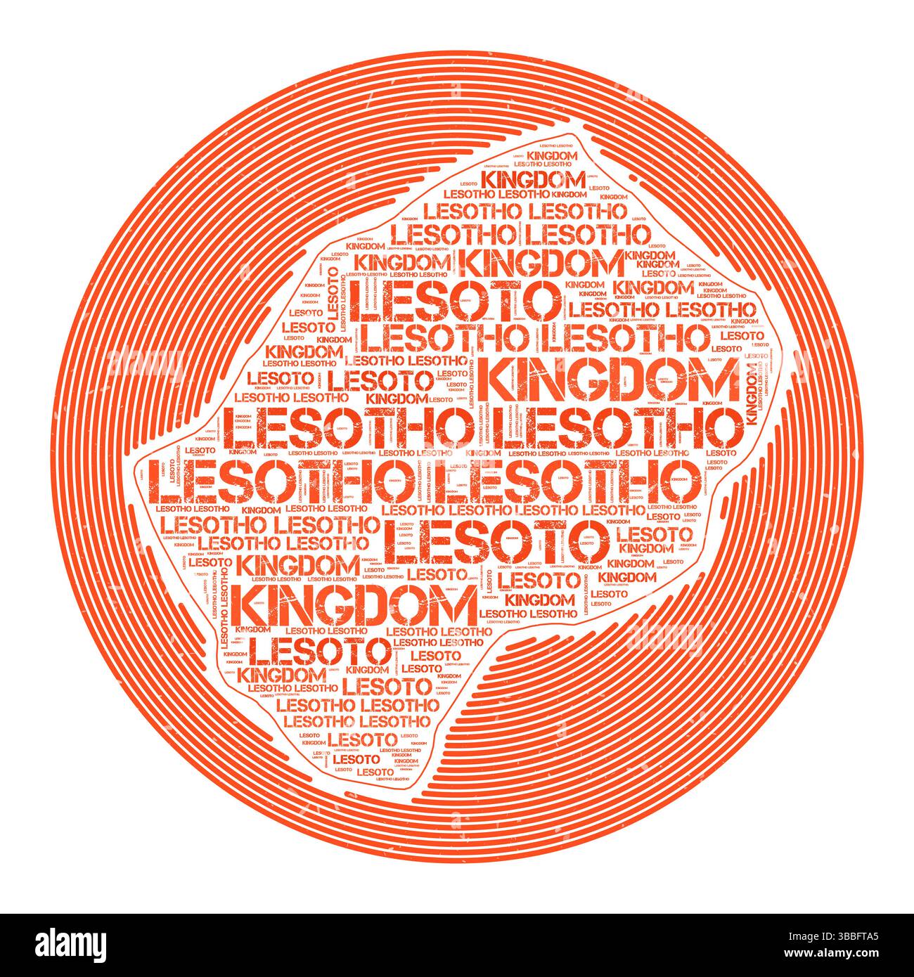 Lesotho Vector Image. Country round logo design. Lesotho poster in ...