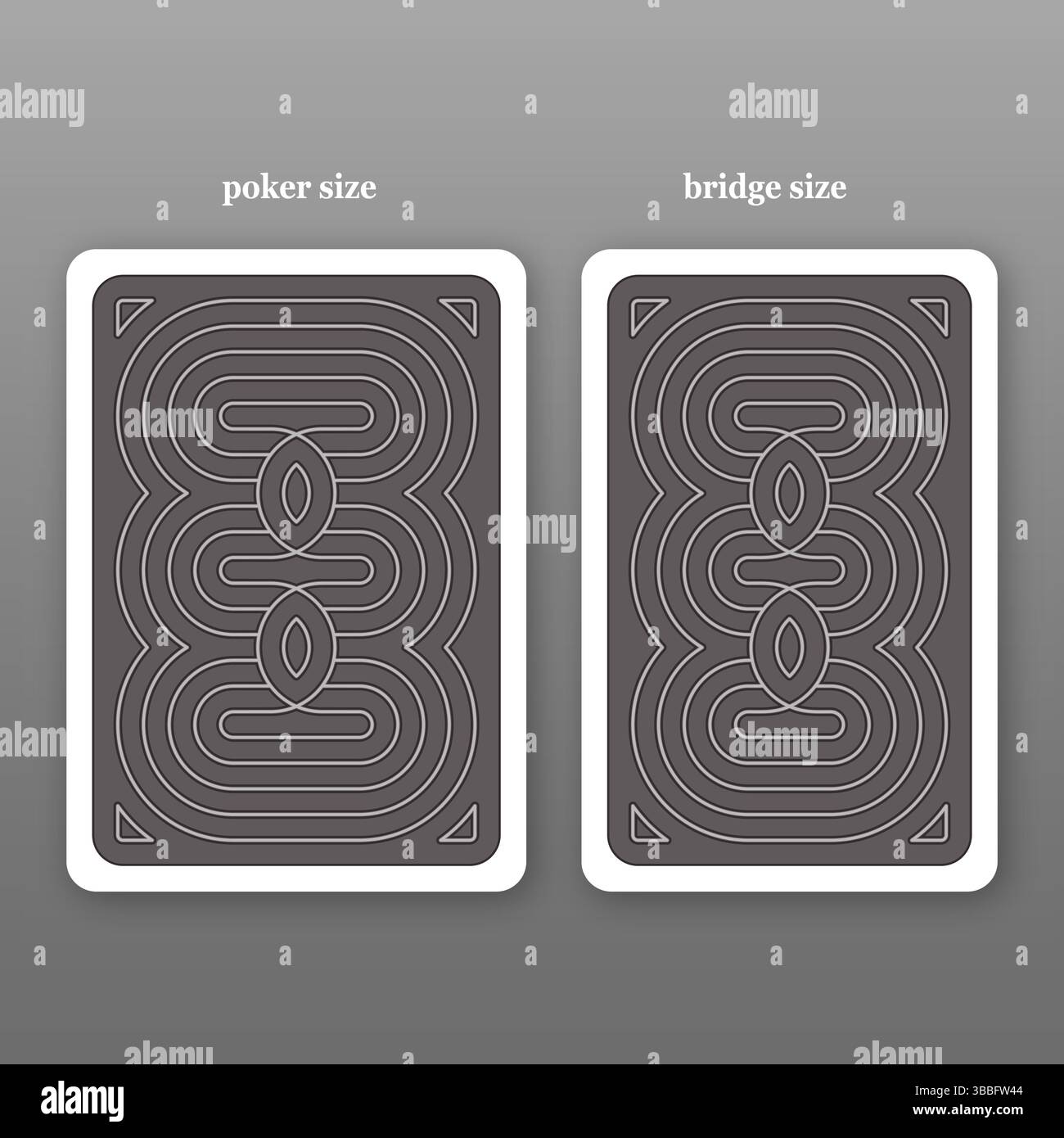 Playing card. Reverse side. Poker size and bridge size Stock Vector ...