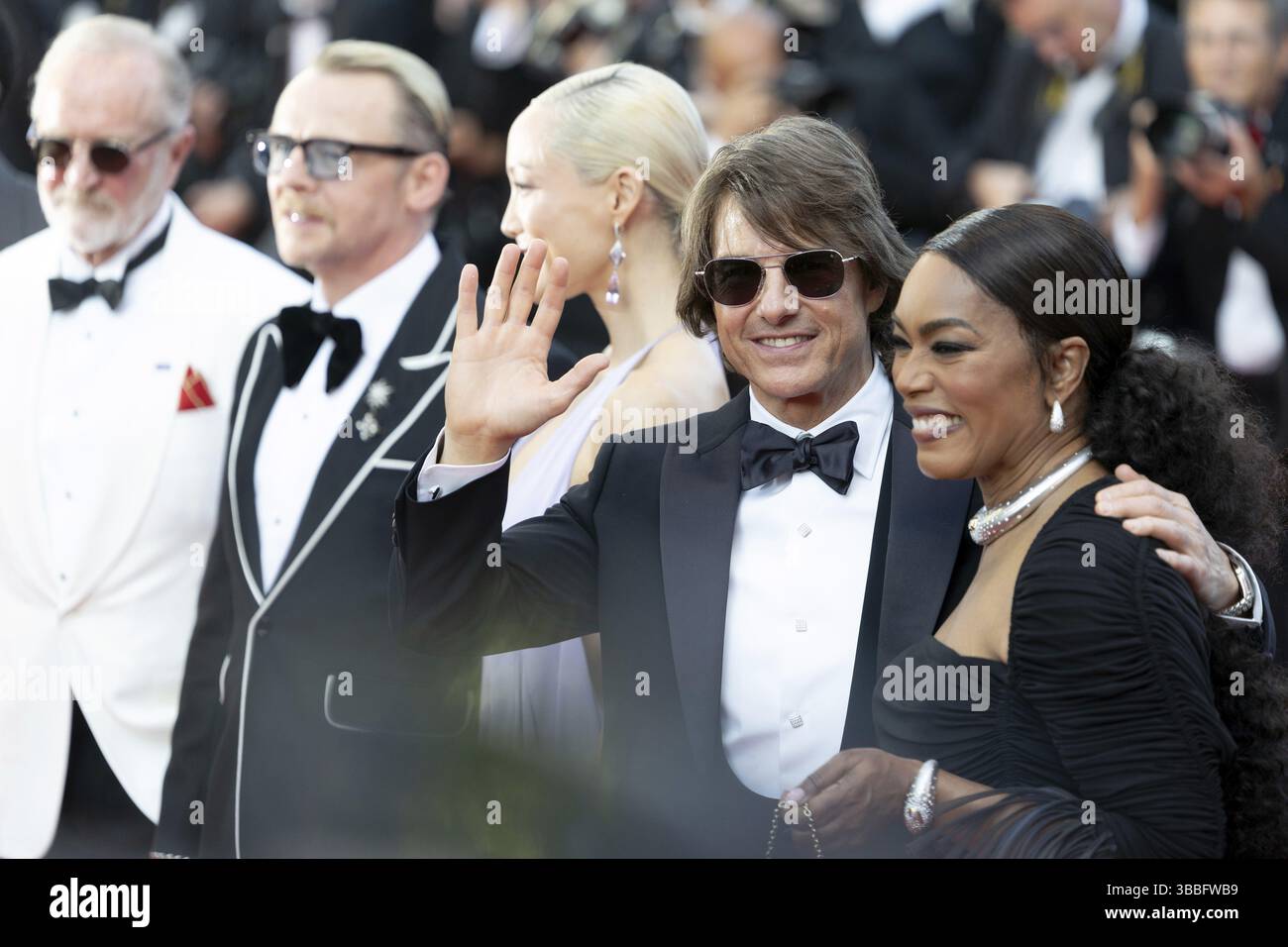 Cannes, France - 14.5.2024: Simon Pegg, Pom Klementieff, Tom Cruise and ...