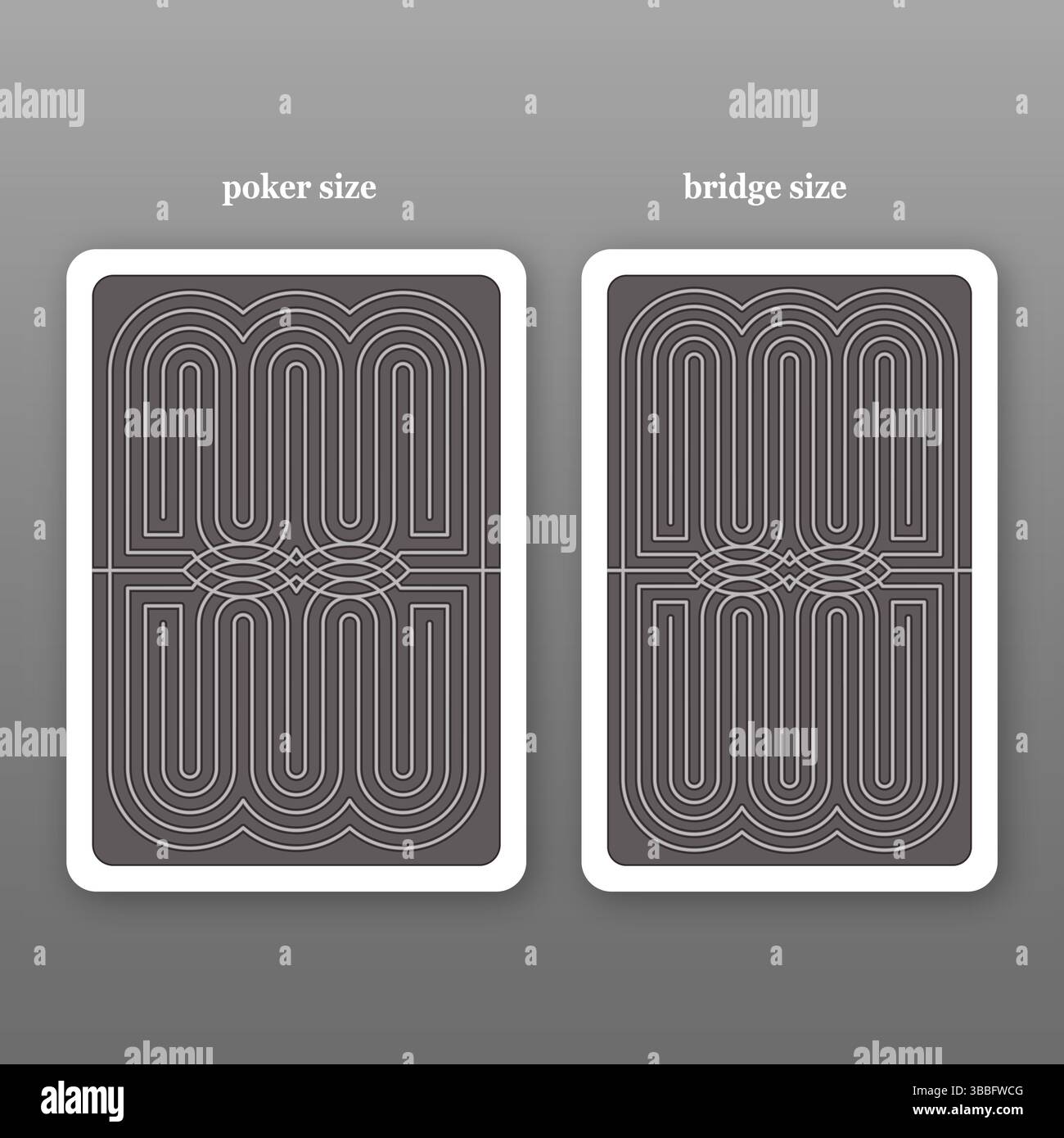 Back of a playing card. Poker size and bridge size Stock Vector Image ...