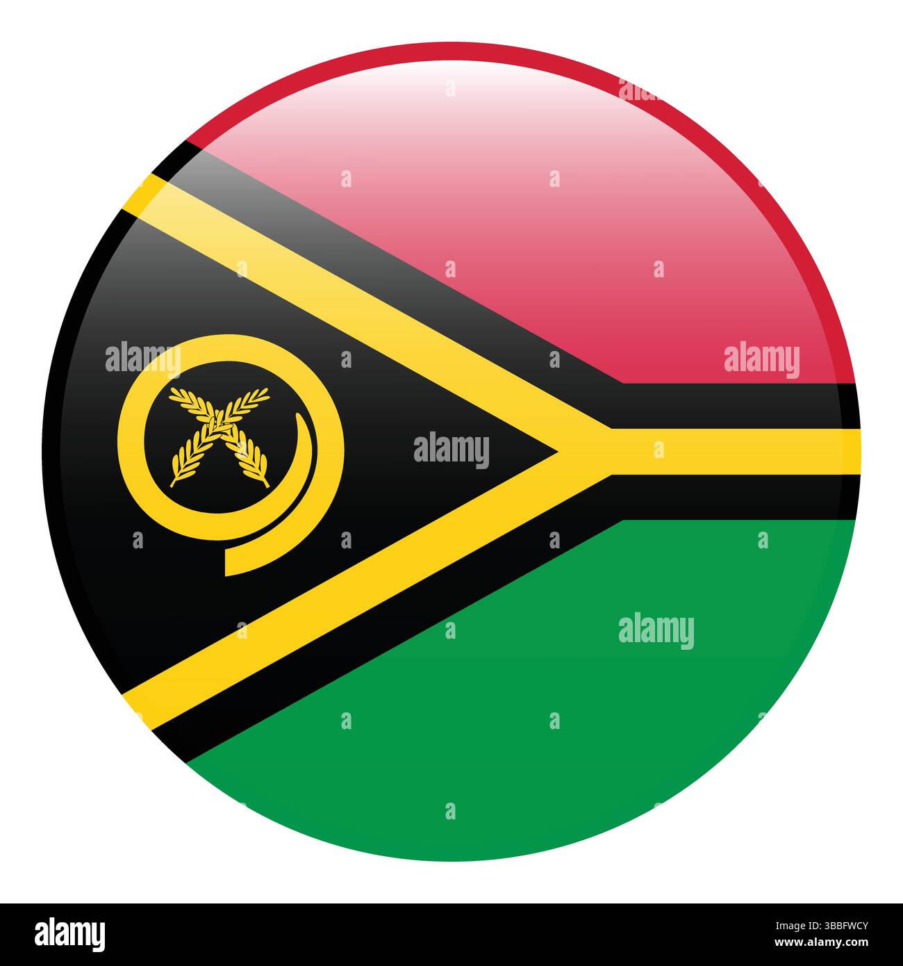 Flag of Vanuatu. Vanuatu circle flag 3d logo icon computer vector ...