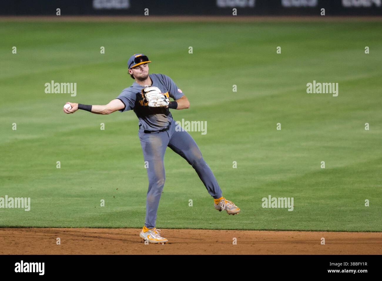Fayetteville, AR. 15th May, 2025. Gavin Kilen (6) Tennessee infielder ...