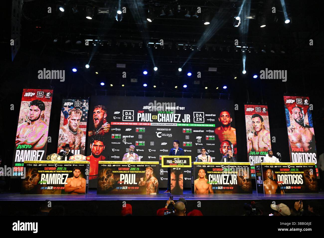 From left: Gilberto Ramirez aka Zurdo Ramirez, Jake Paul, Chris Mannix ...