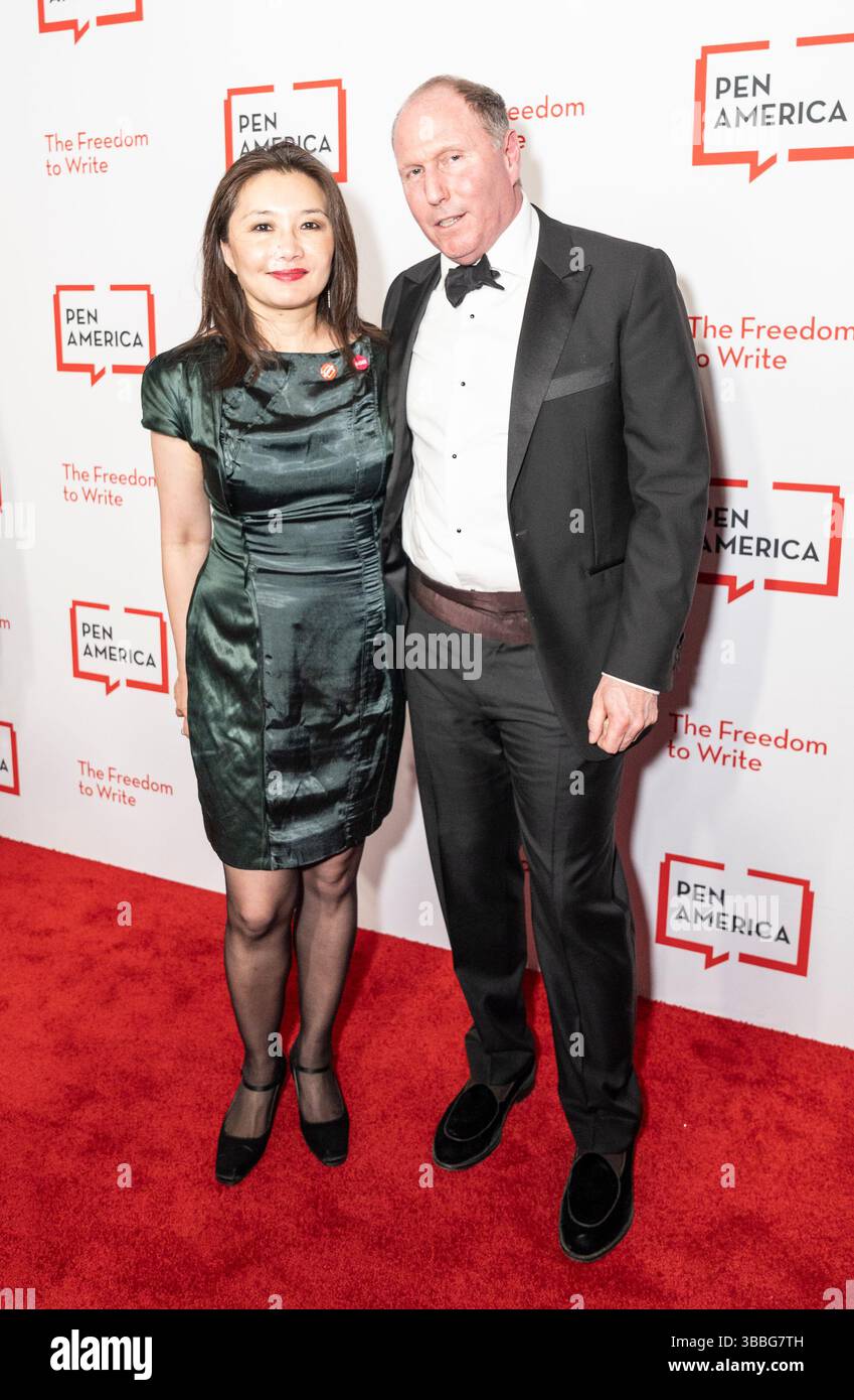 New York, USA. 15th May, 2025. Jeannie Suk Gersen (L) attends PEN ...