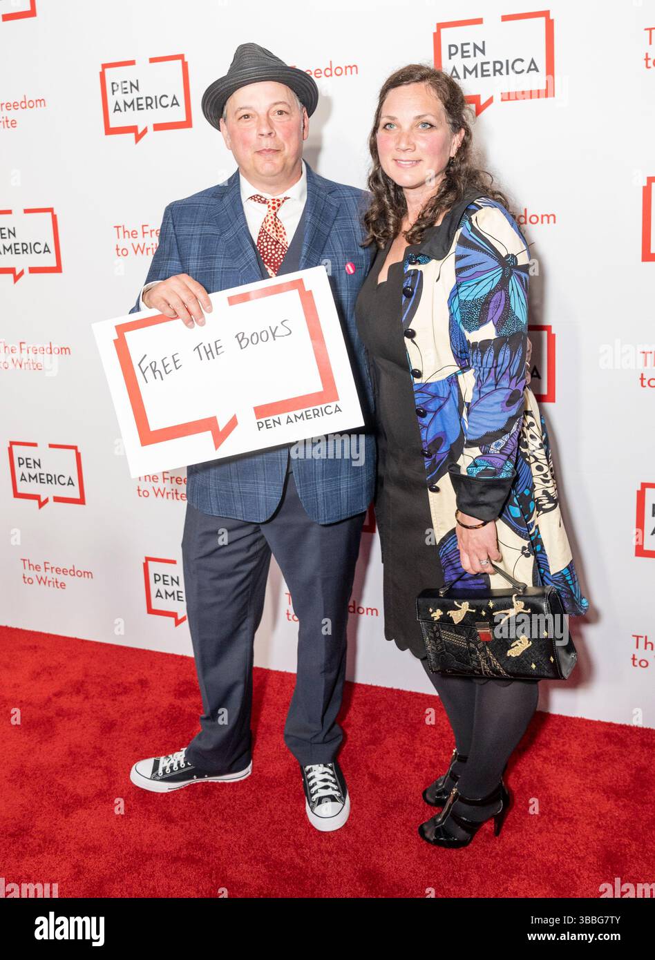 New York, USA. 15th May, 2025. Jonathan Evison and Lauren Evison attend PEN America 2025 Spring ...