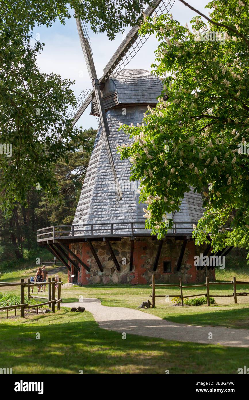 Old time mill in the national museum Stock Photo - Alamy
