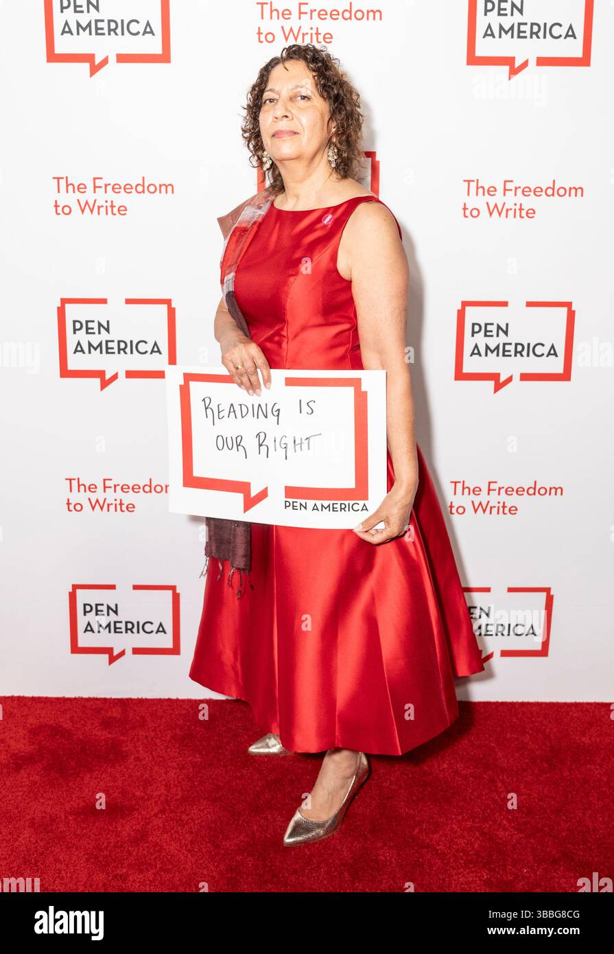 New York, USA. 15th May, 2025. Fatima Shaik attends PEN America 2025 ...