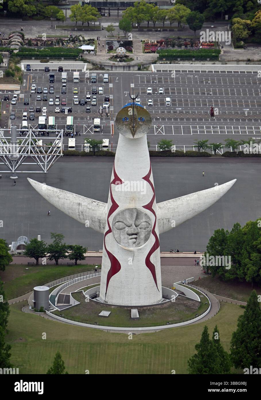 A photo shows Tower of the Sun at Expo '70 Commemorative Park in Suita ...