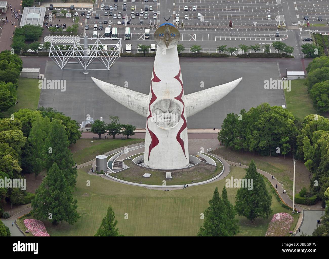 A photo shows Tower of the Sun at Expo '70 Commemorative Park in Suita ...