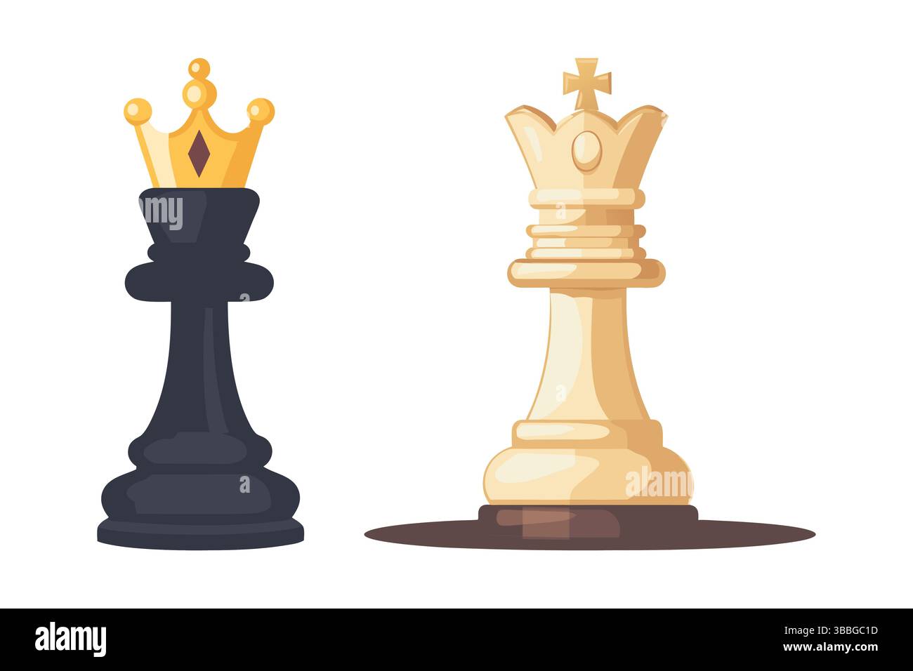 Gold king chess piece Stock Vector Images - Alamy