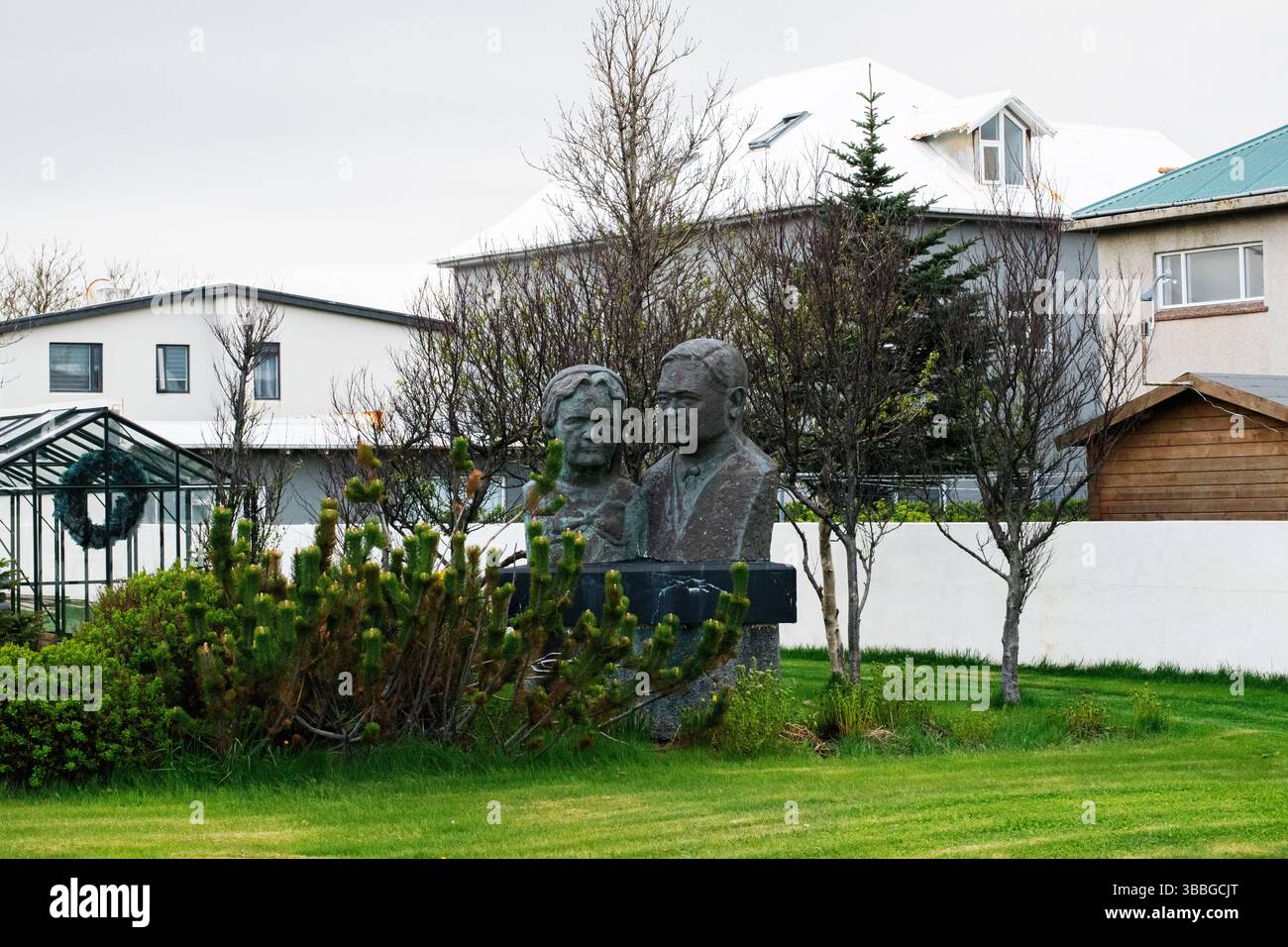 Akranes, Iceland - May 15, 2025: Sculptures Haraldur Böðvarsson (1889 ...