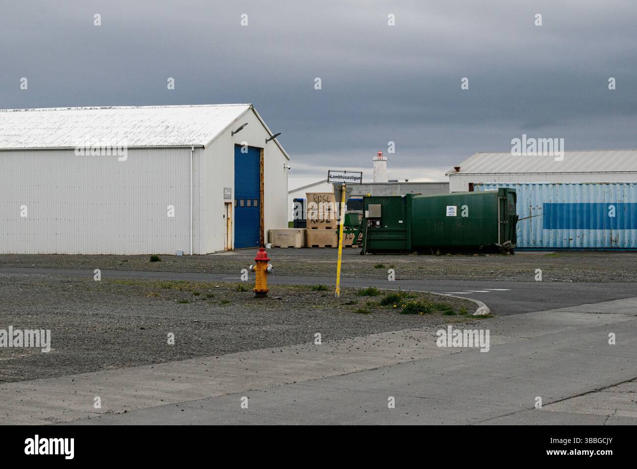 Akranes, Iceland - May 15, 2025: Industrial yard in Akranes, Iceland ...