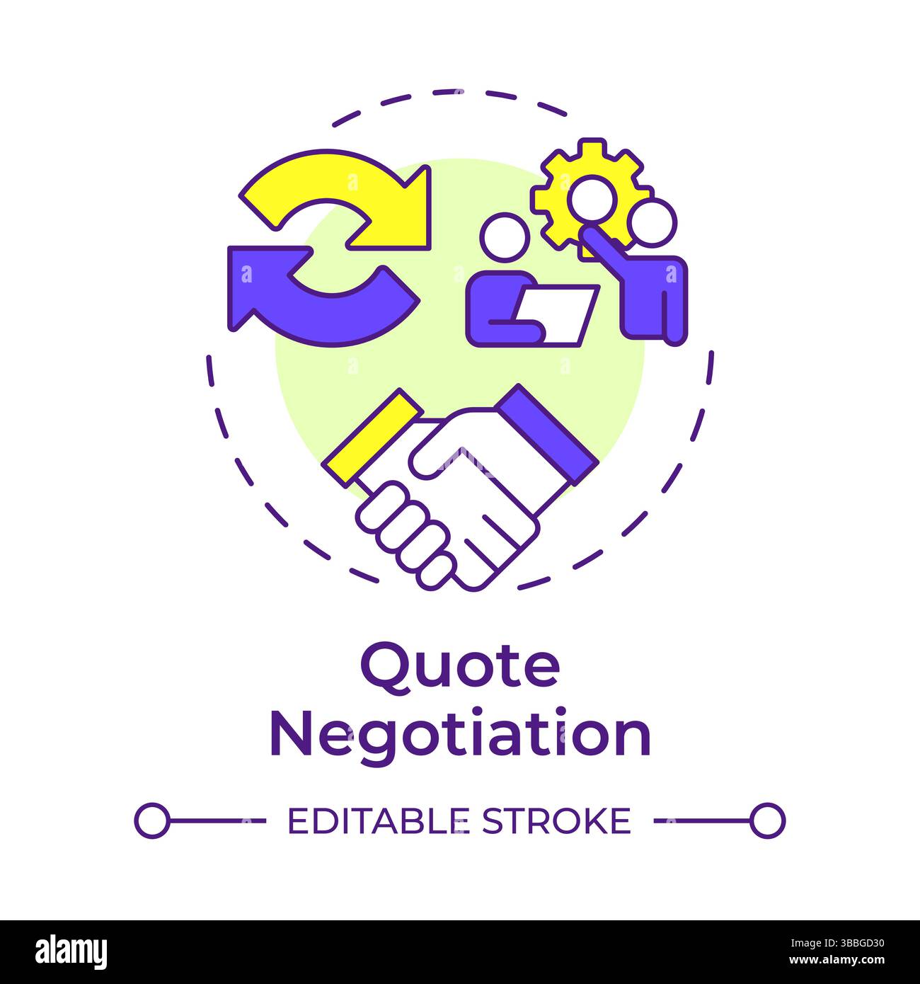 Quote negotiation multi color concept icon Stock Vector Image & Art - Alamy