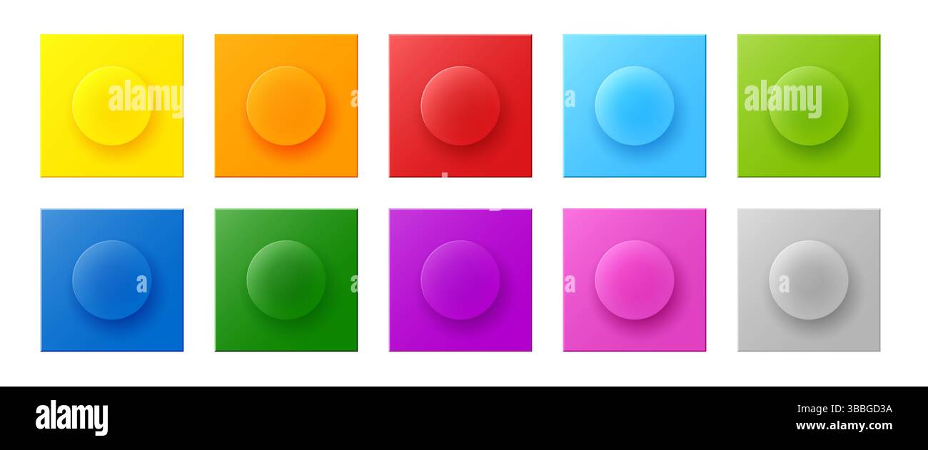 Colorful plastic blocks collection Stock Vector Image & Art - Alamy