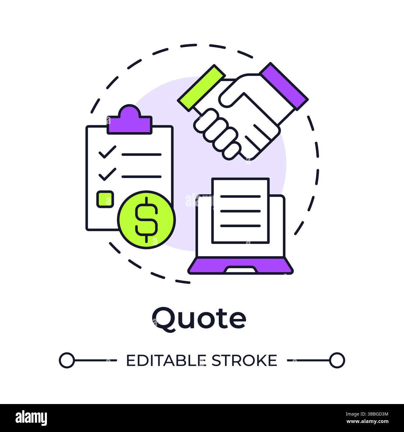 Quote Multi Color Concept Icon Stock Vector Image And Art Alamy