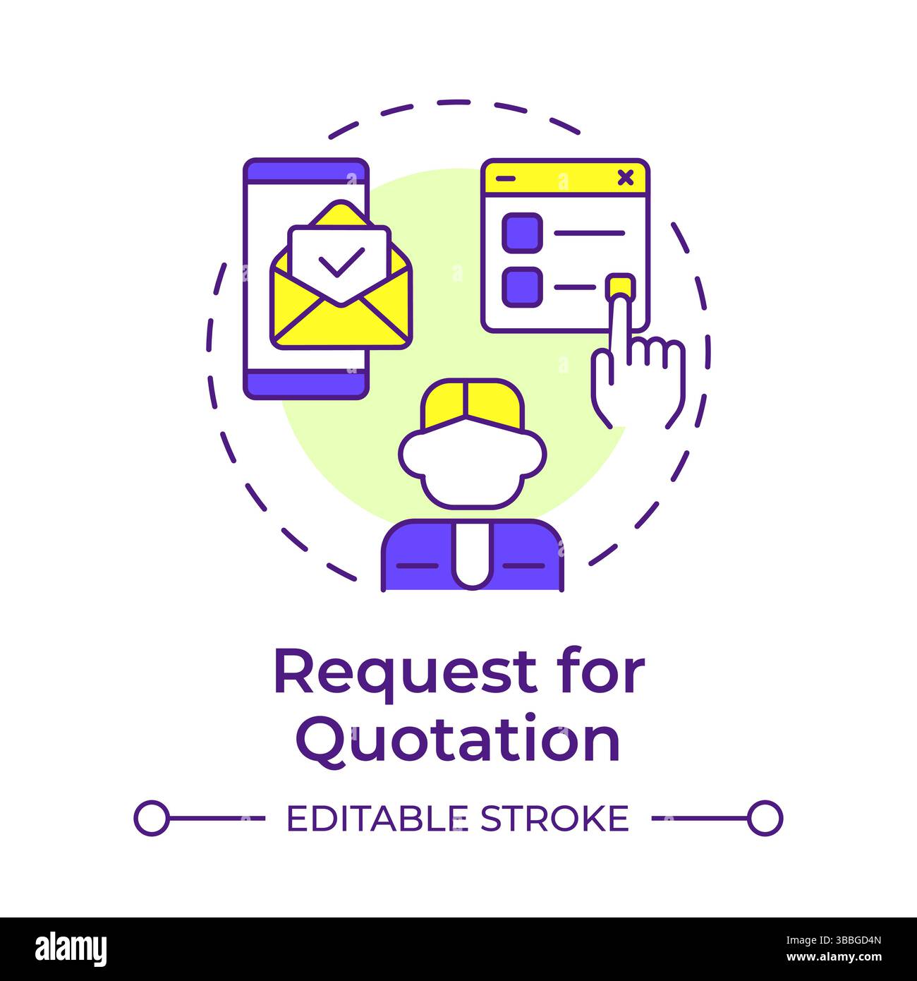 Request for quotation multi color concept icon Stock Vector Image & Art ...