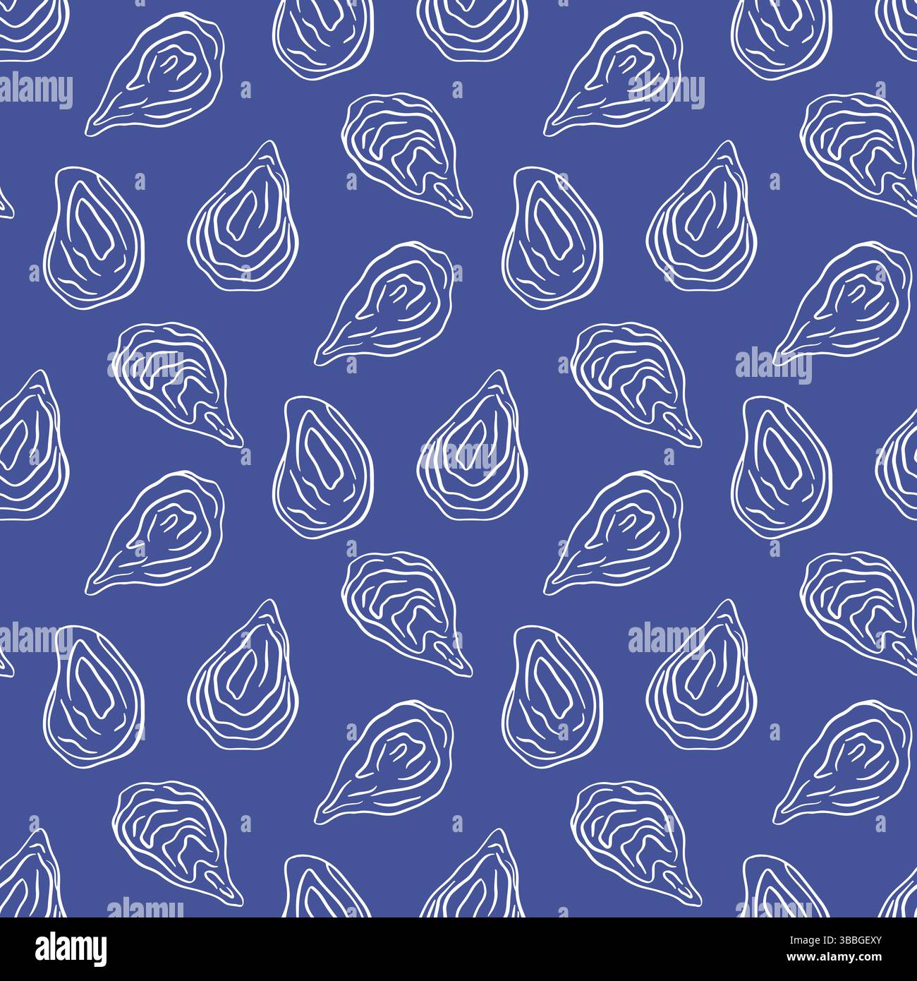 Hand drawn sea oyster pattern Stock Vector Image & Art - Alamy