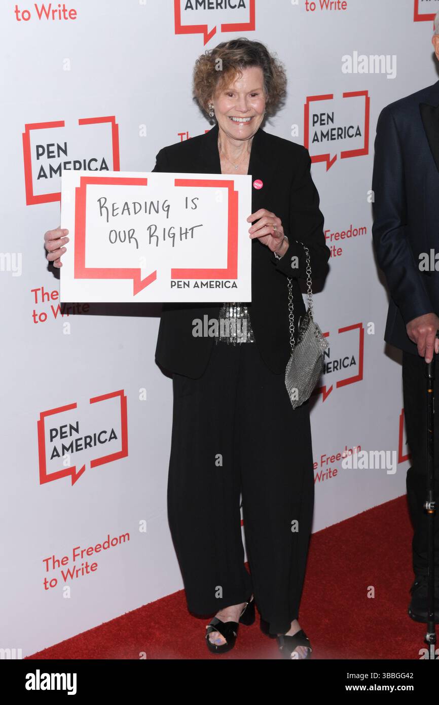 New York, USA. 15th May, 2025. Judy Blume attending the 2025 PEN America Spring Literary Gala at ...