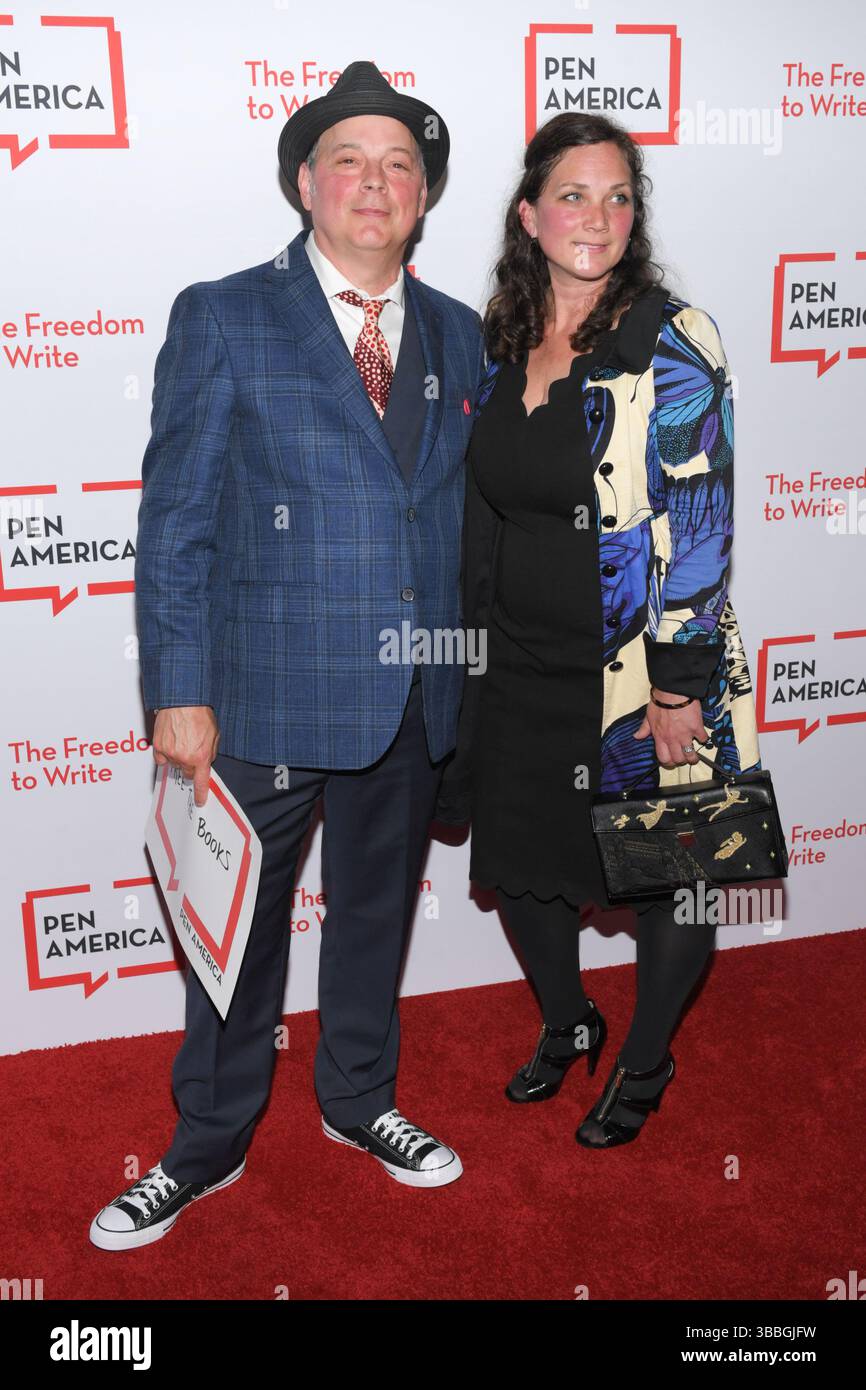 New York, USA. 15th May, 2025. Jonathan Evison and Lauren Evison attending the 2025 PEN America ...