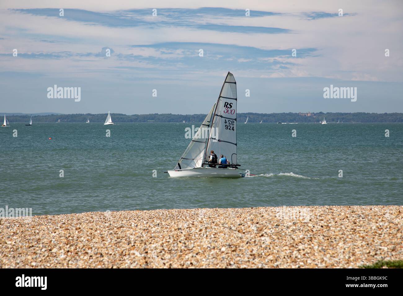Yacht, Stokes Bay Stock Photo - Alamy