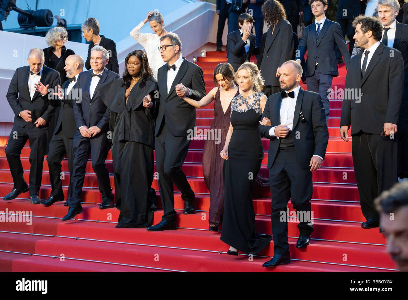 CANNES, FRANCE - MAY 15: Guslagie Malanda, Côme Peronnet, Solàn Machado ...