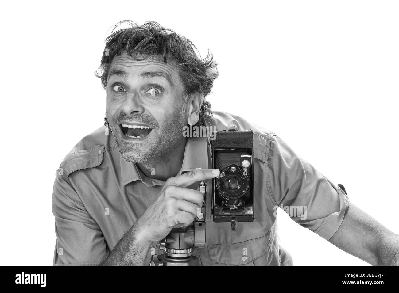 Old accordion camera Black and White Stock Photos & Images - Alamy