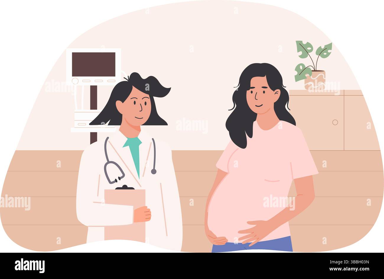 Antenatal visit Stock Vector Images - Alamy