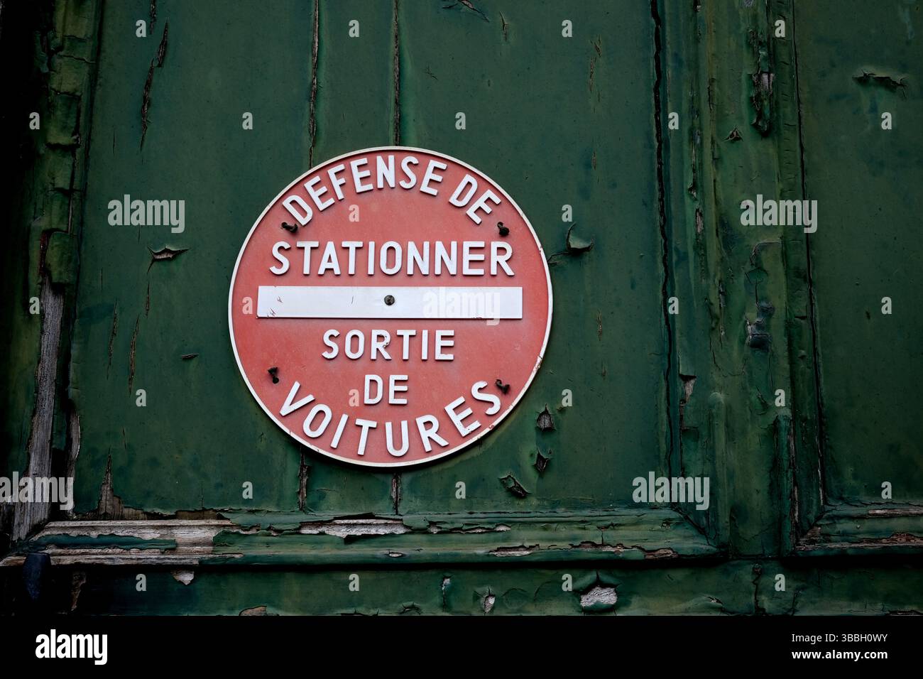 French road sign Pont-l'Évêque in Normandy, Calvados, France Stock ...