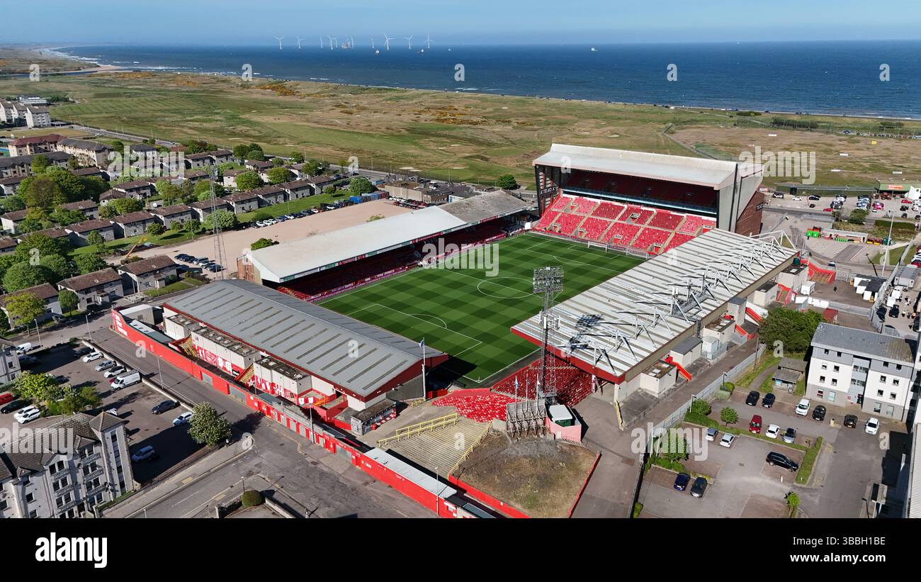 A general view of Pittodrie Stadium, Aberdeen. Picture date: Wednesday ...
