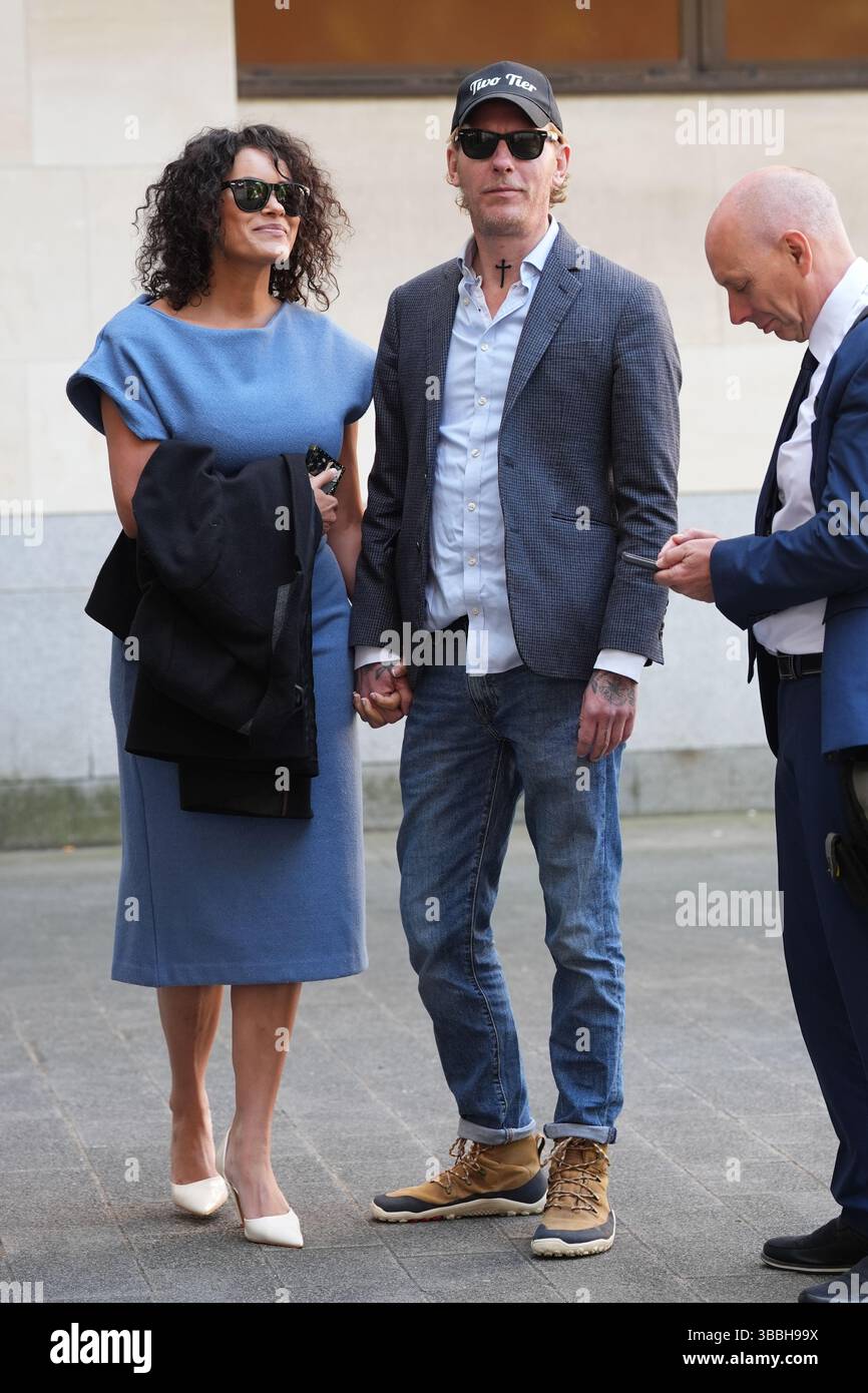 Laurence Fox and his partner Elizabeth Barker arriving at Westminster ...