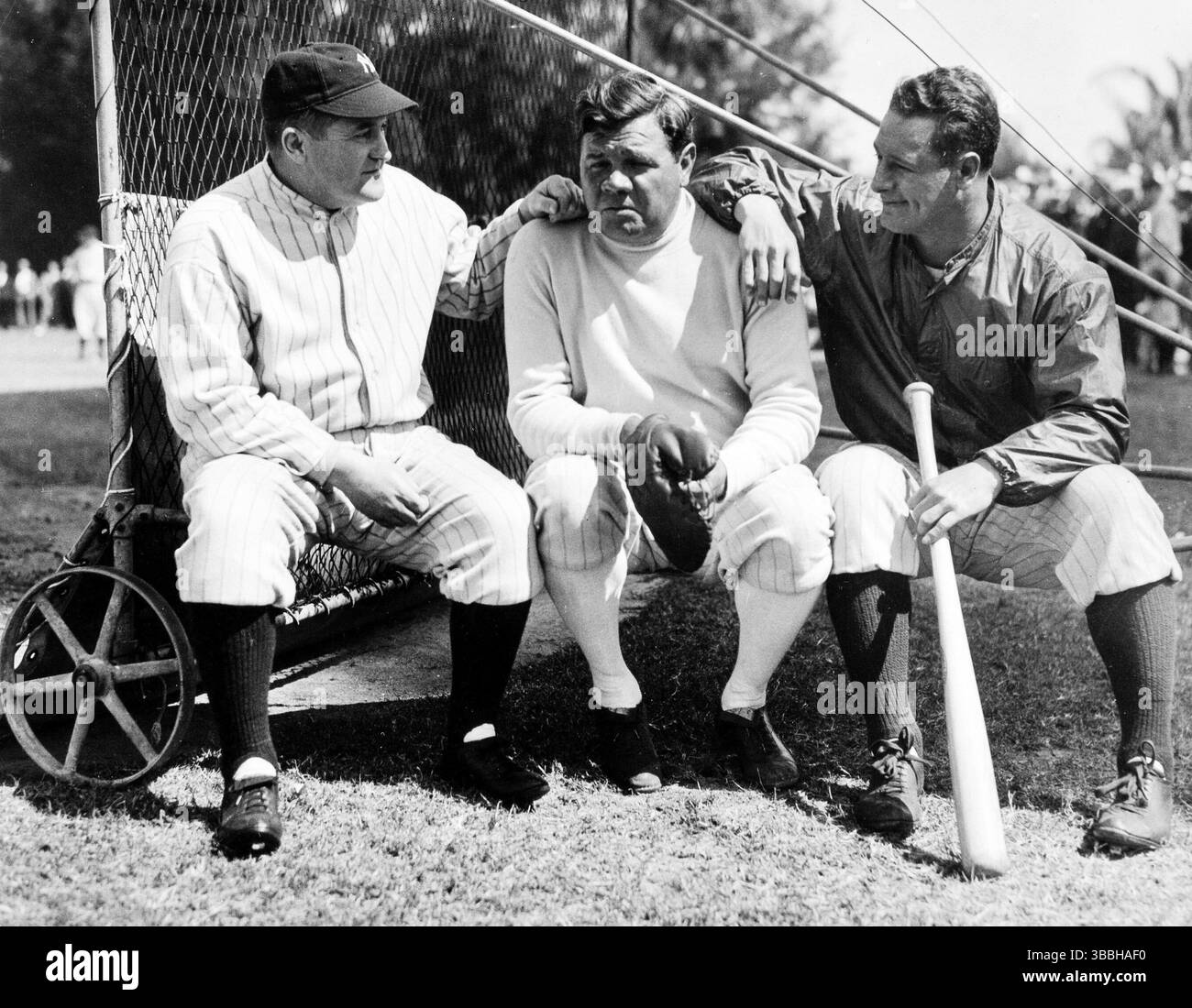 Joe McCarthy, Babe Ruth and Lou Gehrig 1934 Stock Photo - Alamy