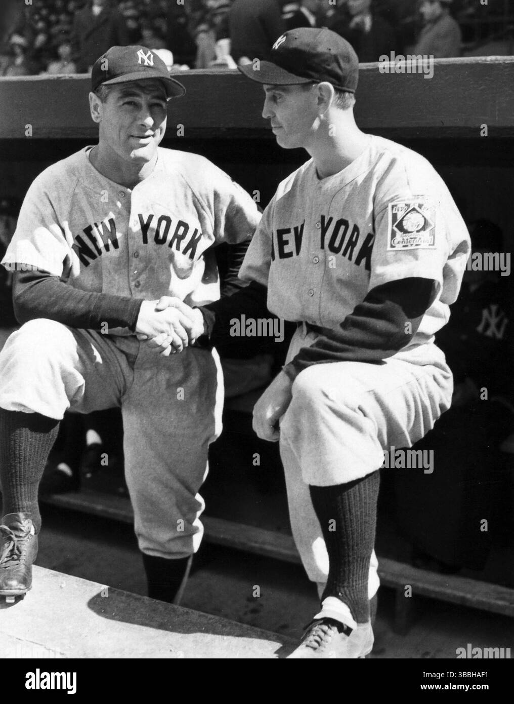 New York Yankees Lou Gehrig and Babe Dahlgren, 1941 Stock Photo - Alamy