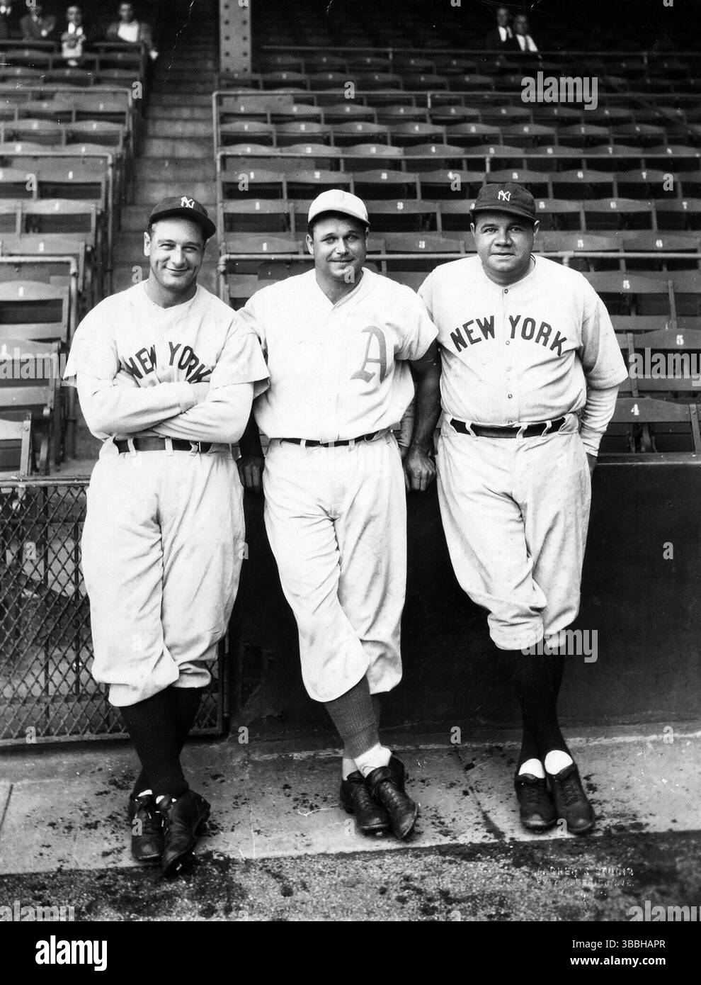 Lou Gehrig, Jimmie Foxx & Babe Ruth, c 1930 Stock Photo - Alamy