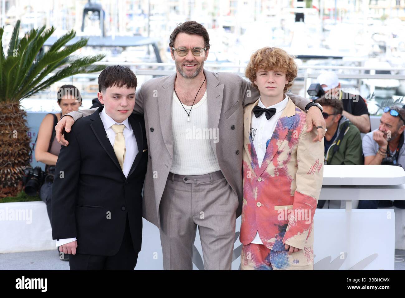 Kenny Rasmussen, Joel Edgerton and Kayo Martin posing at the The Plague ...