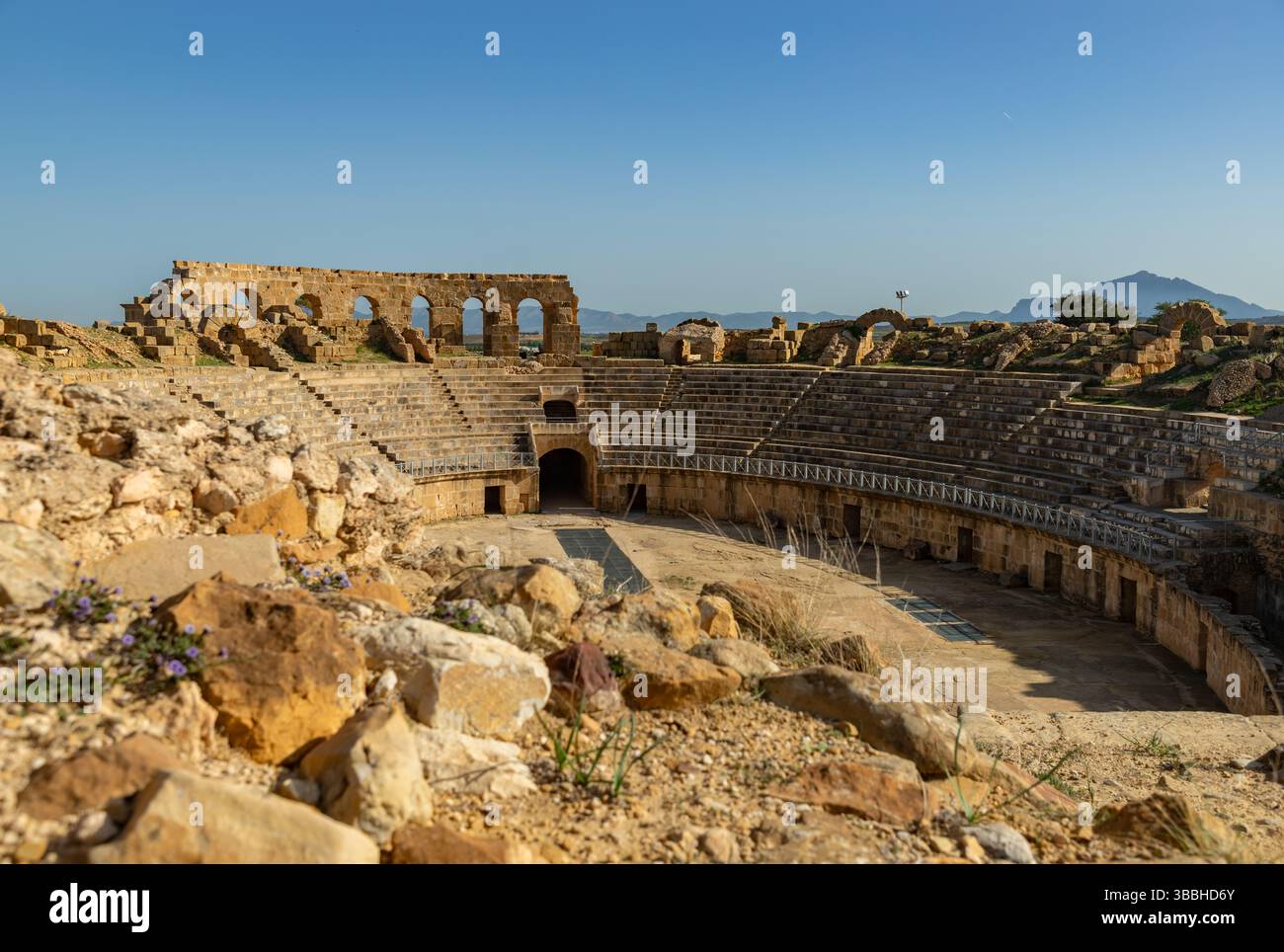 A picture of the Roman Amphitheater at the Archaeological Site of ...