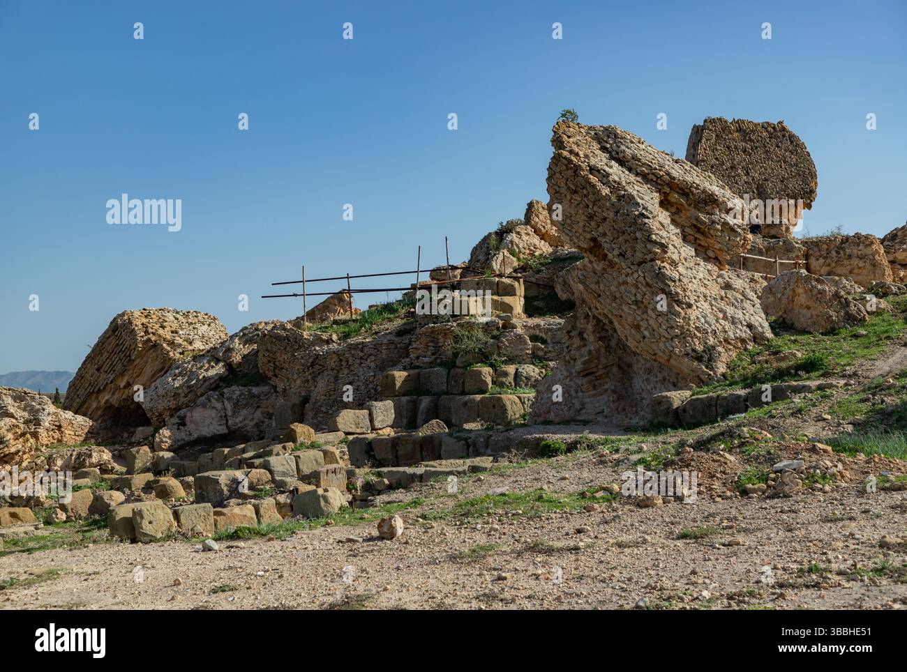 A picture of the Great Baths at the Archaeological Site of Uthina Stock ...