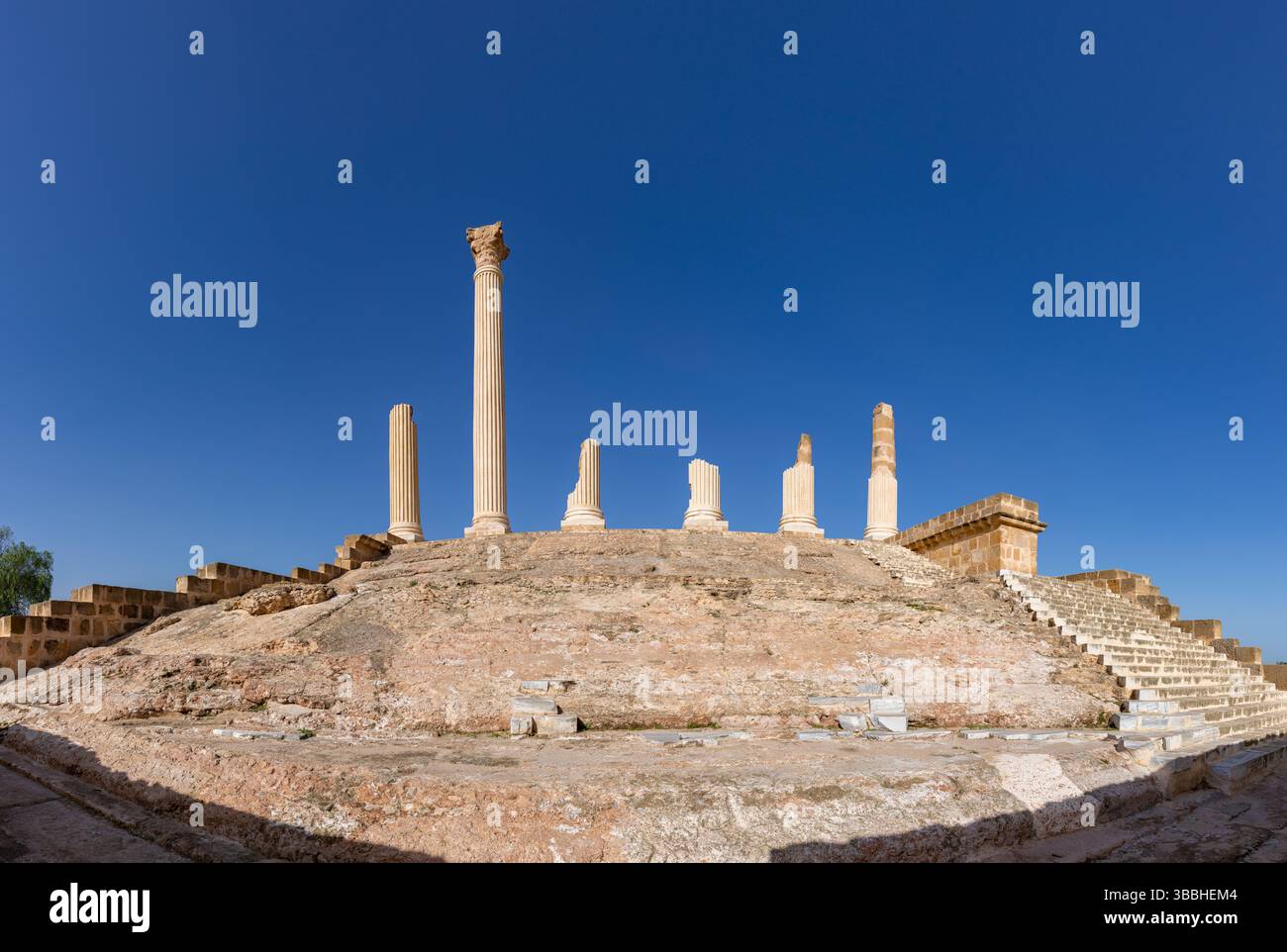 A picture of the Capitol at the Archaeological Site of Uthina Stock ...
