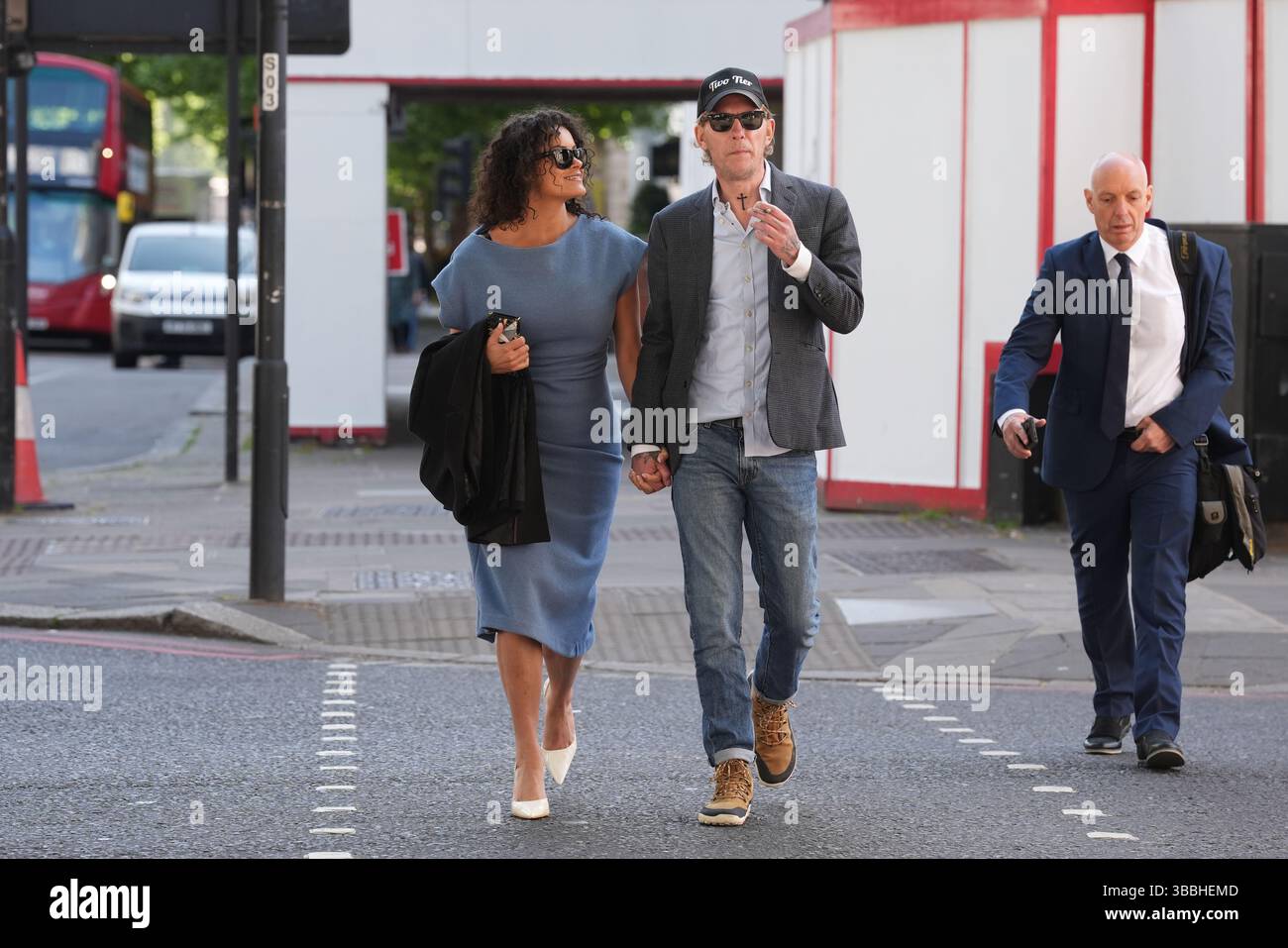Laurence Fox and his partner Elizabeth Barker arriving at Westminster ...