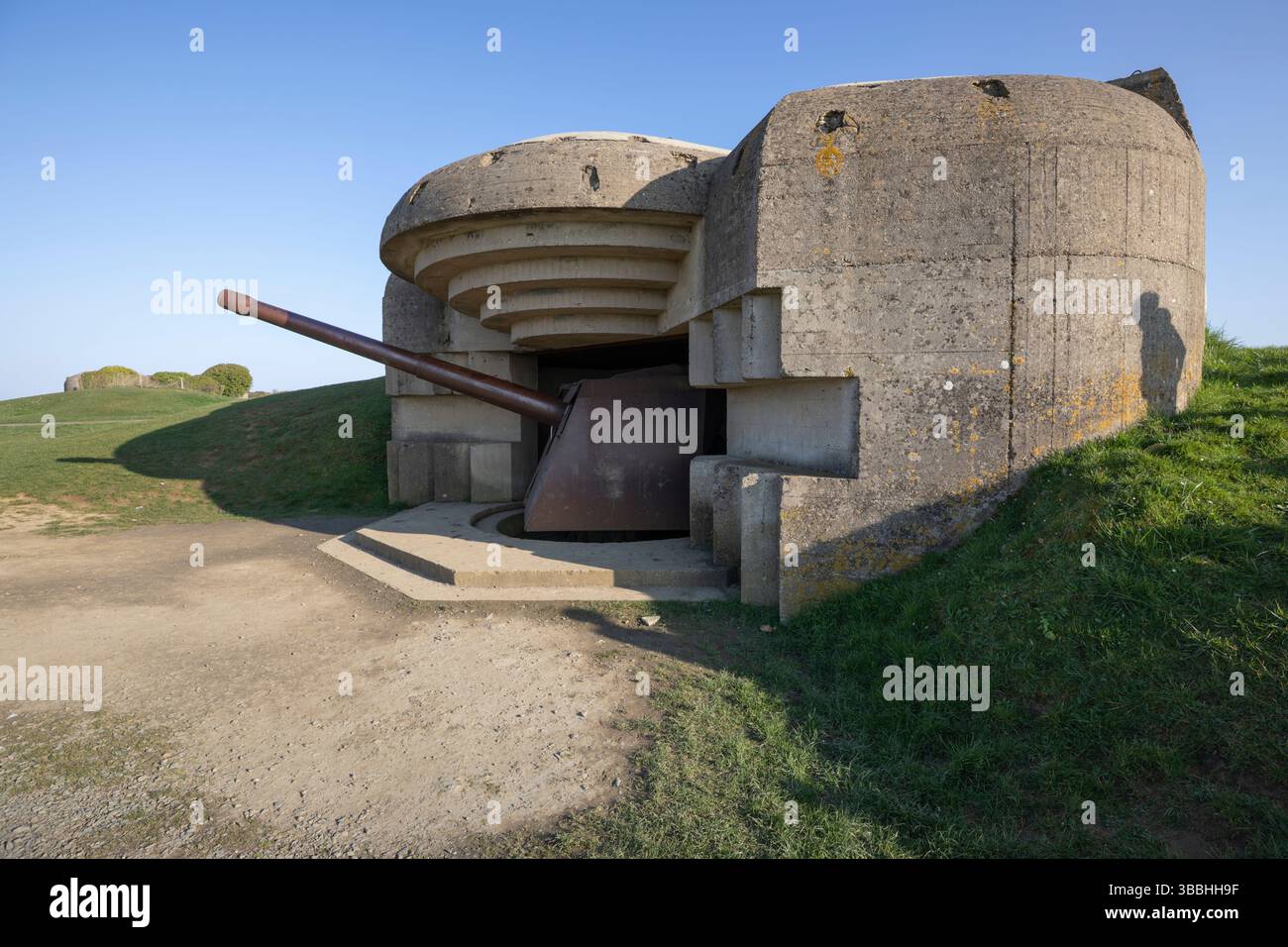 German world war two battery, Longues-sur-Mer, Normandy, France, Europe ...