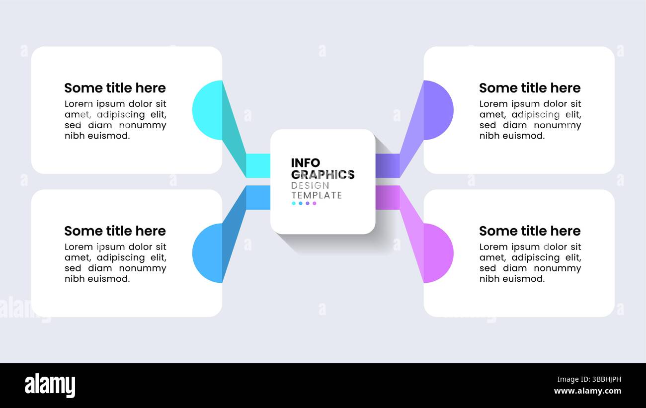 Infographic template with 4 options or steps. Can be used for workflow ...