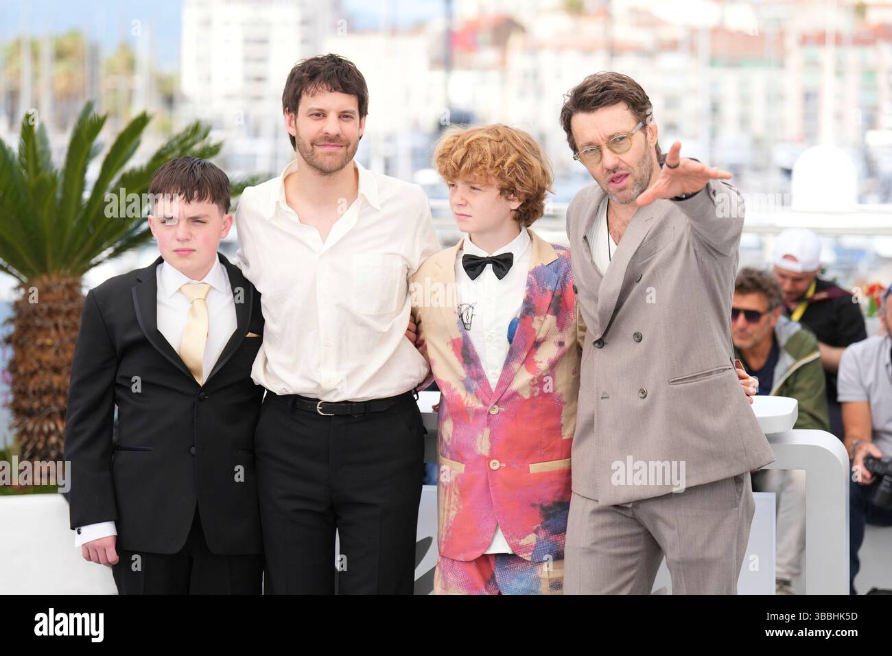 Kenny Rasmussen, from left, director Charlie Polinger, Kayo Martin and ...