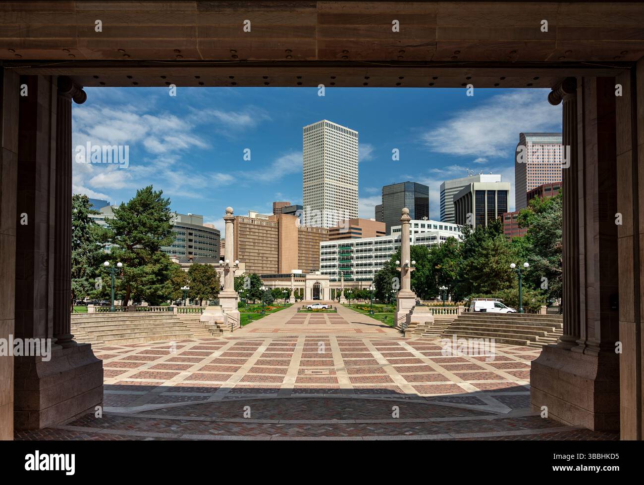 Denver Colorado USA office buildings in downtown city core Stock Photo ...